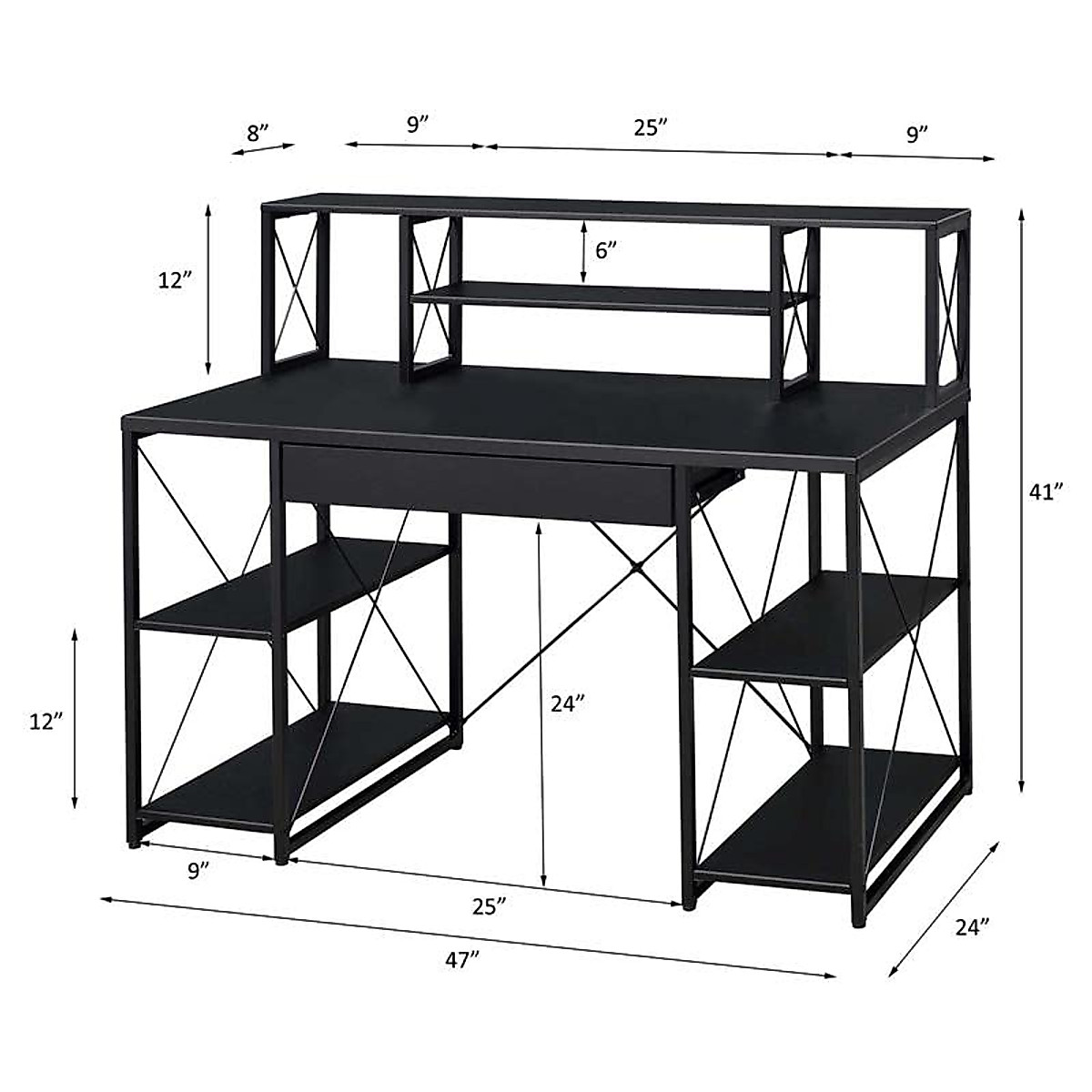 Acme Furniture Amiel Desk, Black