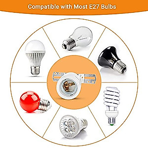 YOUTHINK Heat Lamp Holder, Ceramic E27 Heat Lamp Socket with Independent Switch Without Bulb for Turtle/Snake/Lizard Reptile 300W 110-240V (US Plug)