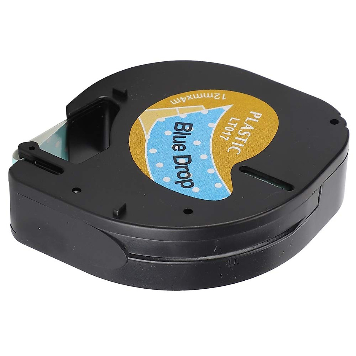 HYEIUIRA Thermal Paper Label Tape Cute Labeling Ribbon Sticker Blue Drop Type for Dymo 12mm