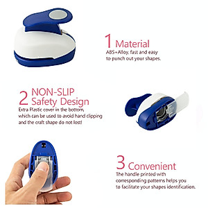 2PCS Circle Punch 1inch+ 5/8inch Hole Punch Shapes Paper Punch Circle Cutter for Paper crafts Scrapbook Punches Bottle Caps for Crafts Earring Card Craft Punch for Nail Strips Whole Puncher(16mm+25mm)