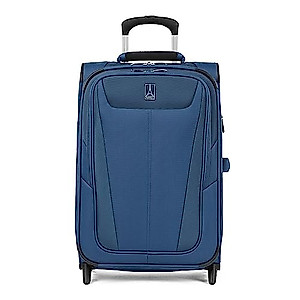 Travelpro Maxlite 5 Softside Expandable Upright 2 Wheel Luggage, Lightweight Suitcase, Men and Women, Sapphire Blue, Carry-On 22-Inch