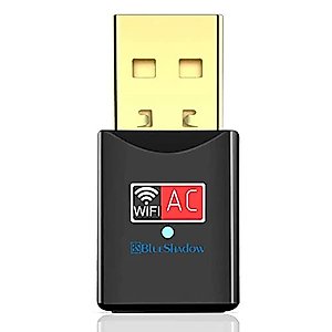 Blueshadow USB WiFi Adapter - Dual Band 2.4G/5G Mini Wi-fi ac Wireless Network Card Dongle for Desktop Laptop PC Support Windows XP Vista/7/8/8.1/10 (USB WiFi 600Mbps)
