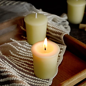 Pure White Beeswax Votive Candles-12 Pack Natural Votives Set for Home Room Decor Party Wedding Spa Gift