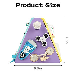 Steventoys 14 in 1 Toddler Busy Board, Montessori Wooden Busy Board for Toddlers - Travel Toy Wooden Sensory Board Activity Board for Fine Motor Skills - Busy Board for Toddlers 2-4