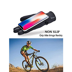 EAGLEFLY Winter Womens Gloves Touch Screen Water Resistant Warm Gloves for Outdoor Walking, Riding, Cycling, Running and Driving for Men and Women Tactical Gloves (Black Large)