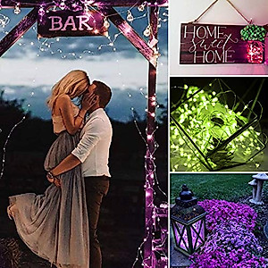 Minetom Color Changing Fairy String Lights: 66 Feet 200 Led Waterproof Twinkle Lights with Remote and Plug and 4 Light Modes for Craft Bedroom Ceiling Wedding Christmas 16 Colors