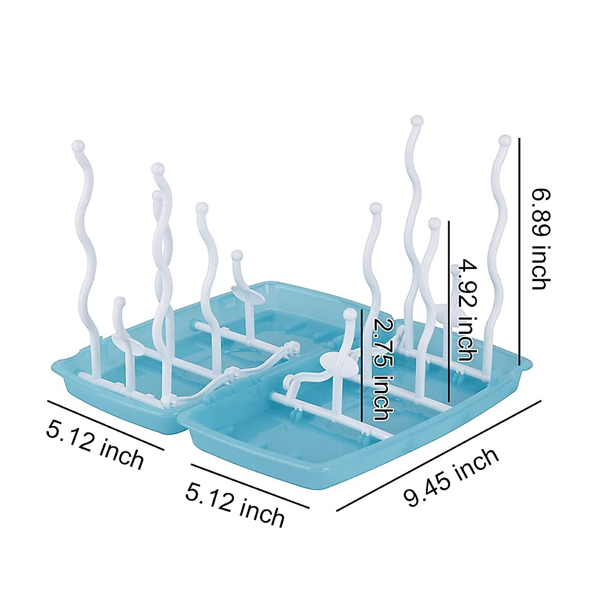 Foldable Baby Feeding Bottle Drying Rack, Portable Travel Space Saving Design