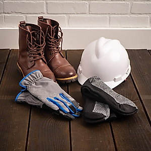 HOT FEET Men's Socks, Cotton Crew Socks for Men, Cushioned Boot Socks for Men, Work Socks for Men, Moisture Wicking Socks Men - Size 10-13, 10 Pairs, Black