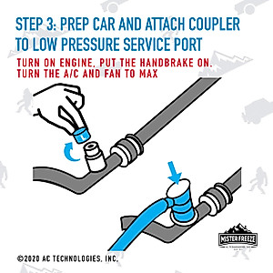 Mr. Freeze Car Air Conditioner Synthetic R134A Refrigerant, AC Recharge Kit with Hose and Wireless Digital Temperature Sensor, 14 Oz