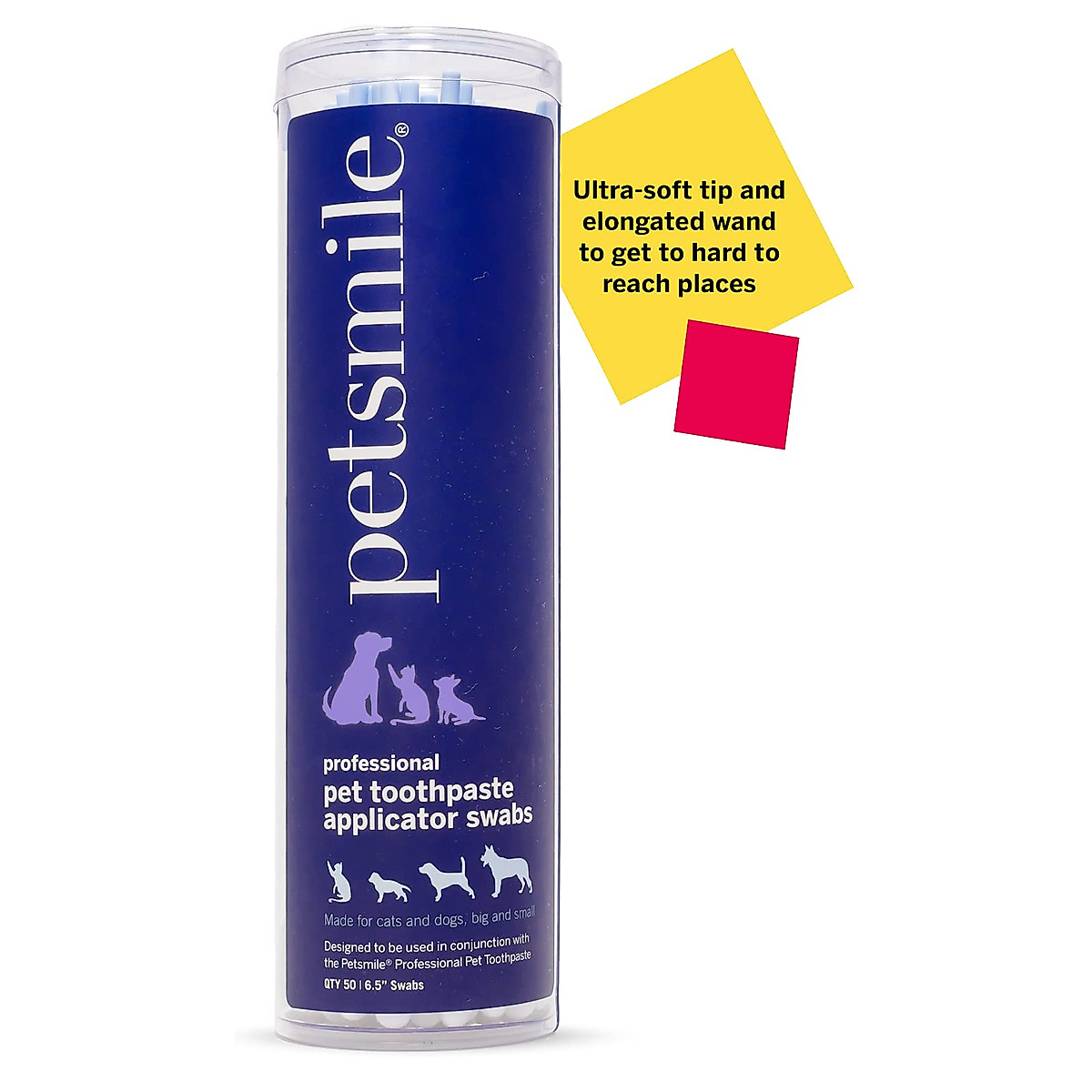 Petsmile Professional Pet Toothpaste Applicator Swabs | Easily and Effectively Spreads Dog Toothpaste to Promote Oral Hygiene | Dental Care for Pets | VOHC Approved Brand