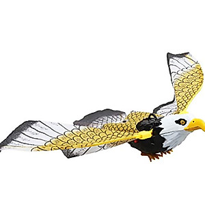 Bird Repellent Hanging Eagle, Hanging Eagle with Music Flying Bird Scarer, Luminous Bird Repellent Hanging Eagle Garden Decoration