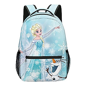 LZYUNAZ Girls Backpack, School Backpack Cartoon Backpack Lightweight Durable Laptop Backpack for School Travel Camping (Blue)