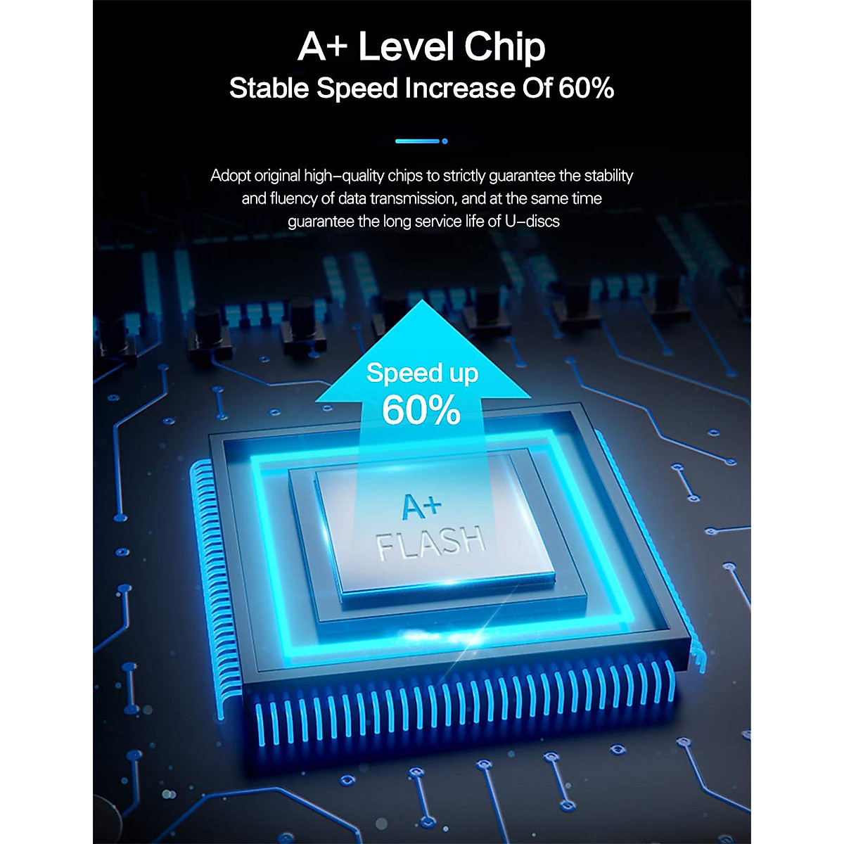 WANSENDA Type C USB C Flash Drive OTG USB 3.1 Thumb Drive (64GB, Black)