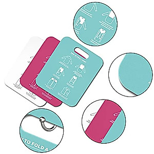 WJCCY 2 pcs Fast Folding Board Convenient Stacking Board Adult Clothes Shirt Folding Board Lazy Stacking Clothes Tool Household (Color : Red)