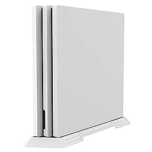 CKXIN Vertical Stand for PS4 Pro, Built-in Cooling Vents and Non-Slip Feet Steady Base Mount for Playstation 4 Pro Console, White