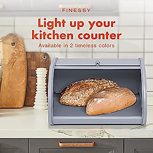 Bread Box For Kitchen Countertop Bread Container, Bread Keeper Breadbox Bread Holder, Farmhouse Bread Boxes For Kitchen Counter, Bread Storage Container Bread Bin Bread Buddy Stainless Steel Bread Box