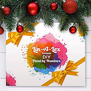Lin-A-Lex DIY Paint by Numbers for Adults and Kids, Autumn Landscape - Rainy Day, Beginner Friendly Painting Kit with Soft Brushes, Acrylic Pigment Oils, Arts and Craft for Home