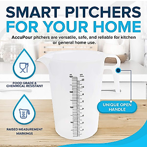 ACCUPOUR 4oz (110 mL) Graduated Cylinder, and 8oz (250 ml) Measuring Pitcher- Heat Resistant & Chemical Resistant, Great for Chemicals, Oil, Pool and Lawn, Home Brew - Ounce (oz) and Milliliter (mL)