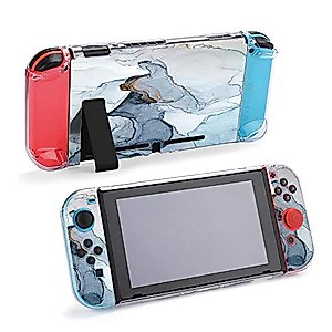 SUPNON Carry Case Compatible with Nintendo Switch, Ultra Slim Hard Shell, Protective Carrying Case for Travel - Closeup Alcohol Ink Abstract Painting Design21174