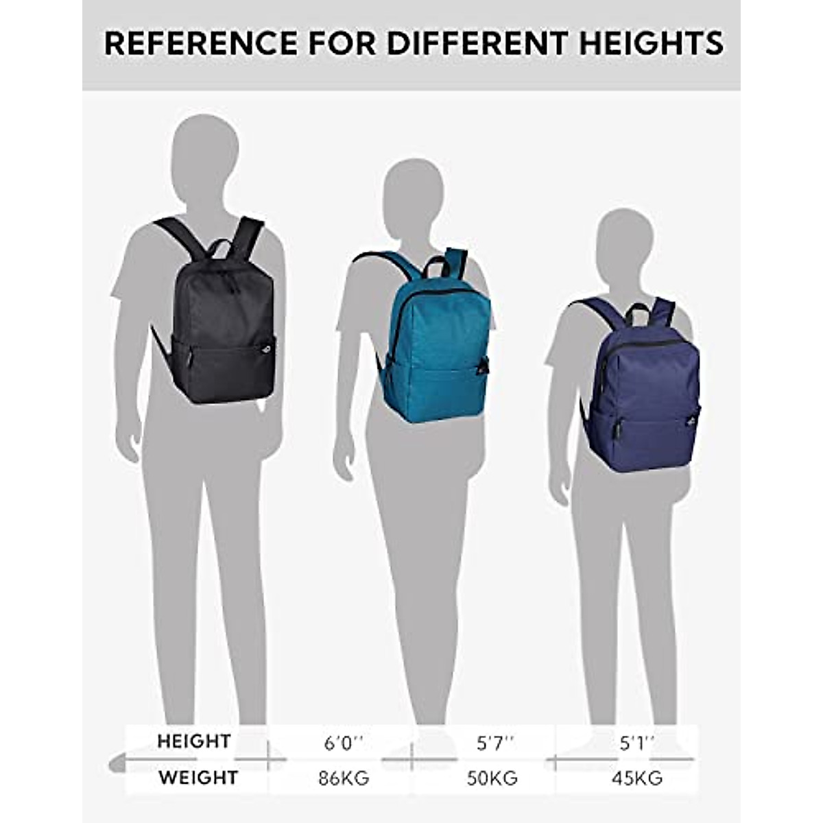 WATERFLY Mini Basic Lightweight Backpack: Simple Solid Color Lightweight Casual Everyday Backpack Small Basic Ultralight Travel Daypack For Woman Man Adult