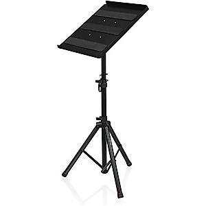 Gator Frameworks Heavy Duty Deluxe Adjustable Multi-Media Gear Stand Featuring 100x100 Vesa Mounting Brackets | Ideal for Laptops and more; Min/Max Height - 36"/48" (GFW-UTL-MEDIATRAY2)