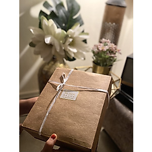 AuraDecor Set of 3 Black Pillar Candles with Gold Finish ( Gift Set , Pack of 3 Candles, 3, 4, 6 inch ), Large