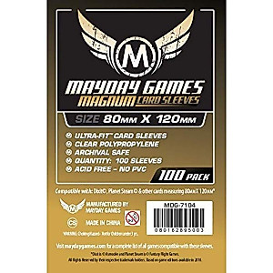 Mayday Games 80 x 120 mm Sleeves Magnum Ultra Fit Card Game (Gold)