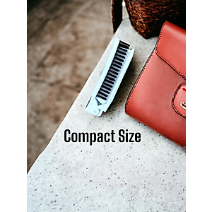 Folding Compact Travel Pocket HAIR BRUSH/COMB, 1 Red 1 White by Le Salon