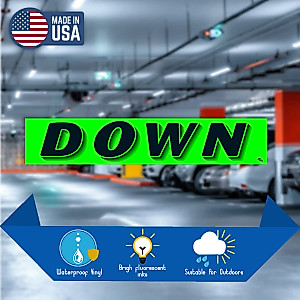 VERSA-TAGS 7.5" Black/Green Vinyl Number Decals 11 Dozen Set Windshield Pricing & 1 Pack of Each of Cash, Down, Financing Available 14.5" x 2.75" Sticker Windshield Decal Auto Dealership