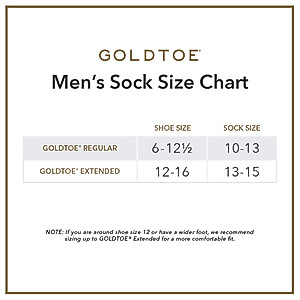 GOLDTOE Men's Cambridge Crew Socks, 6-Pairs, Chambray Assorted, Large