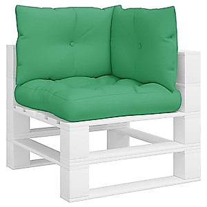 MBFLUUML Backrest Patio Cushion, Outdoor High Back Chair Cushion, Pallet Sofa Cushions 3 pcs Green Fabric Suitable for Home, Bedroom, Outdoor Patio, Garden.