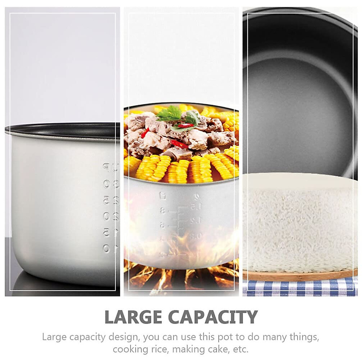Cabilock Rice Cooker Liner Non Stick Inner Pot Rice Cooker Inside Pot Electric Cooker Accessories for Home Kitchen Shop