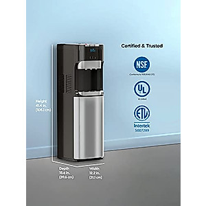 Brio Bottom Loading Water Cooler Water Dispenser – Essential Series - 3 Temperature Settings - Hot, Cold & Cool Water - UL/Energy Star Approved