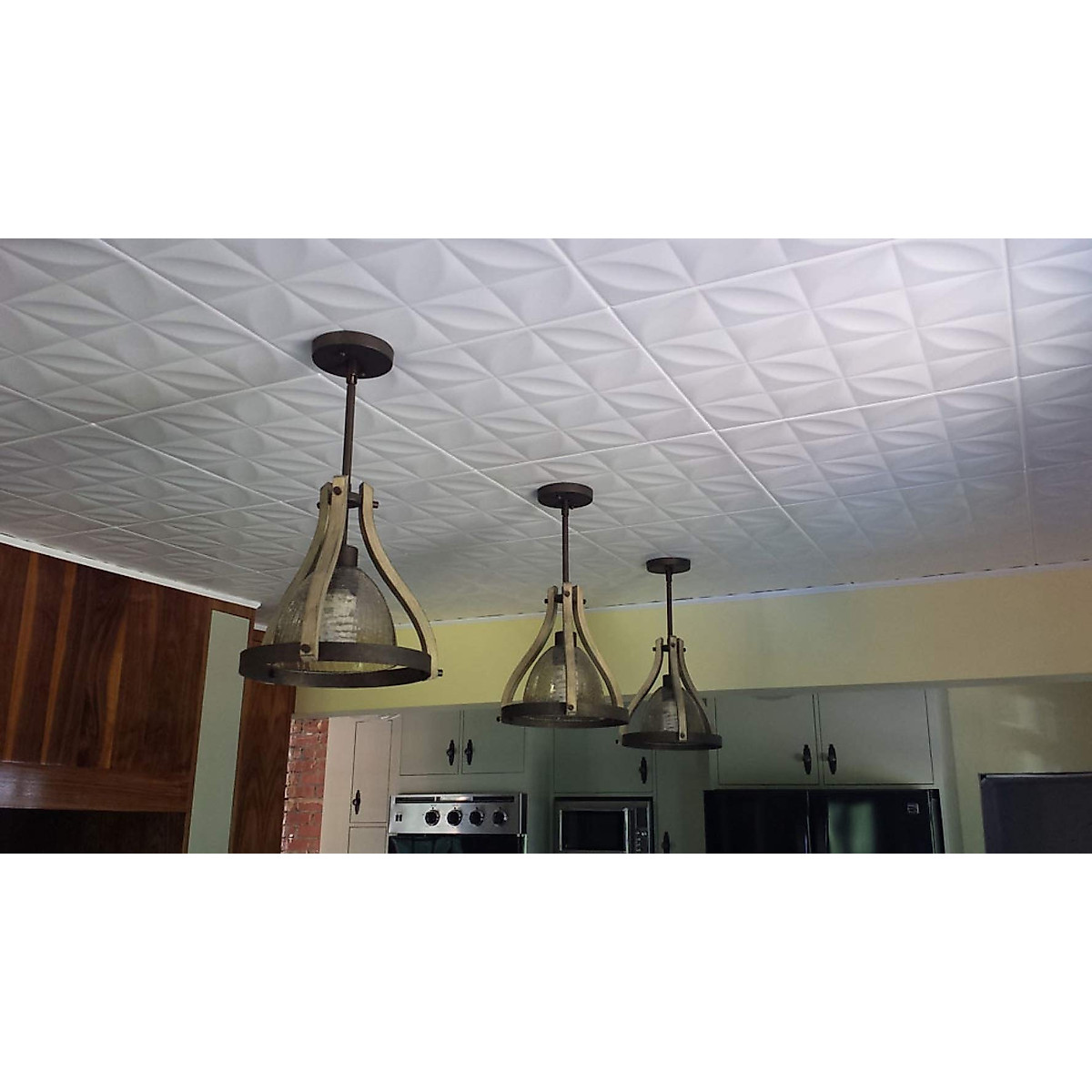 A La Maison Ceilings R103 Perceptions Foam Glue-up Ceiling Tile (256 sq. ft./Covers), Pack of 96, Plain White