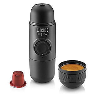WACACO Minipresso NS, Portable Espresso Machine, Compatible Nespresso Original Capsules and Compatibles, Travel Coffee Maker, Manually Operated from Piston Action