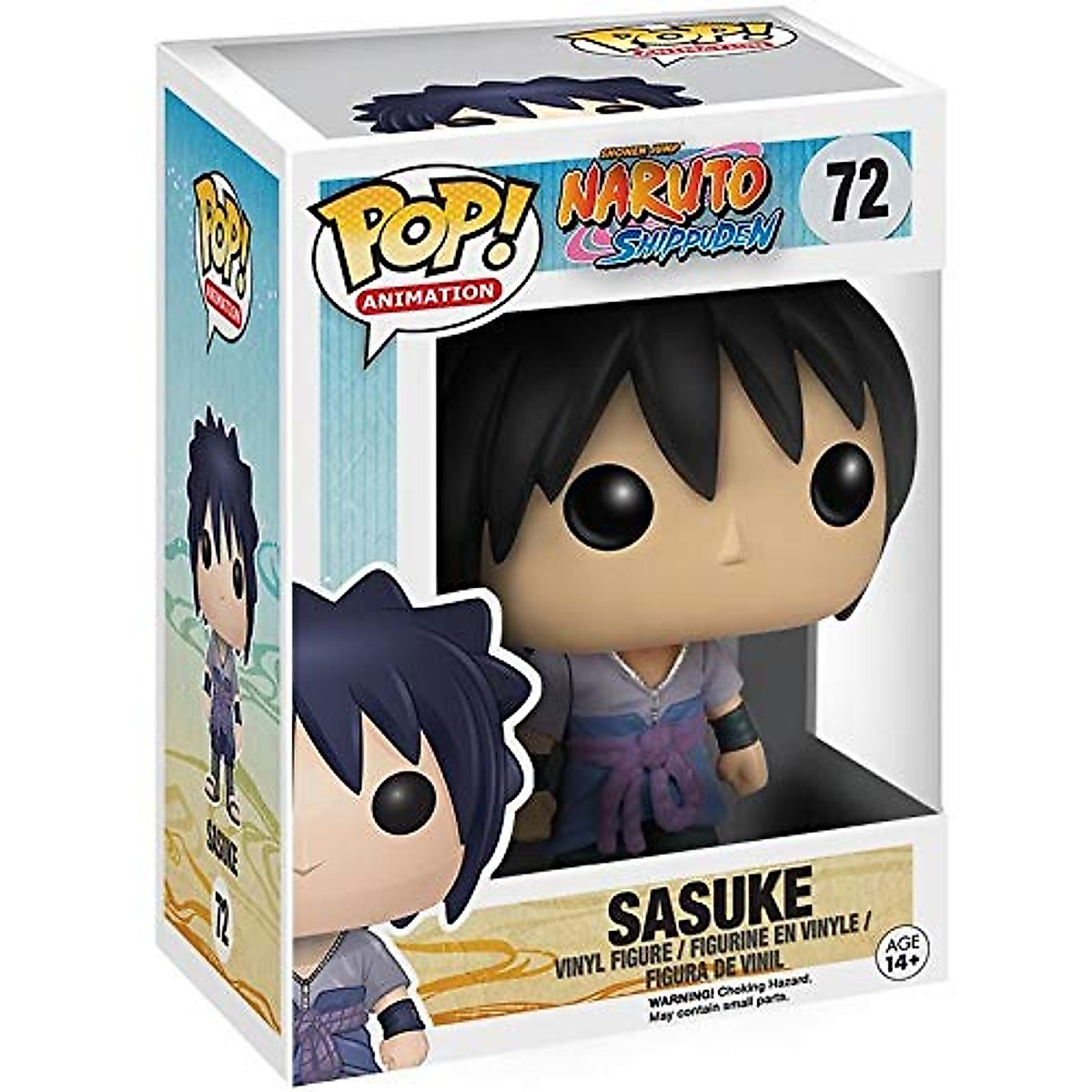 POP Naruto Shippuden - Sasuke Funko Pop! Vinyl Figure (Bundled with Compatible Pop Box Protector Case), Multicolor, 3.75 inches