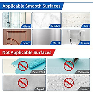 Budding Joy Wall Hooks 6 Pack, Plastic Self Adhesive Hooks for Hanging, 3M Wall Hanger Sticky Hooks, Shower Towel Hook for Bathroom Kitchen Door Home