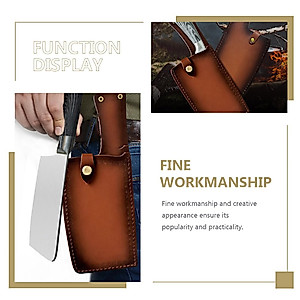 Meat Cleaver Covers Universal Leather Knives Universal Meat Cleaver Covers PU Leather Knife Butcher Knife Guards Protectors Blade Shield Guard Hatchet