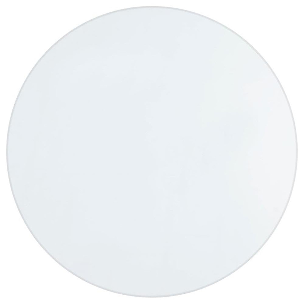 MAKLAINE Pedestal Round Glass Top Counter Height Table in Mirror