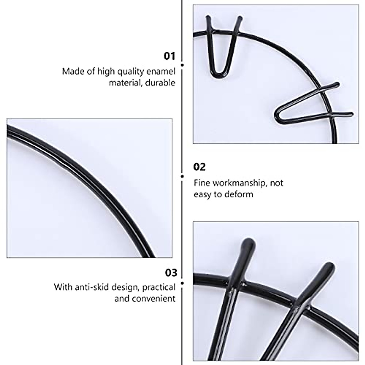 SOLUSTRE 6 Pcs Milk pan stand gas stove pan support gas ring trivet pot stovetop grate rack stove top hob replacement grill grates Kitchen Accessories bracket ring Gas stoves enamel