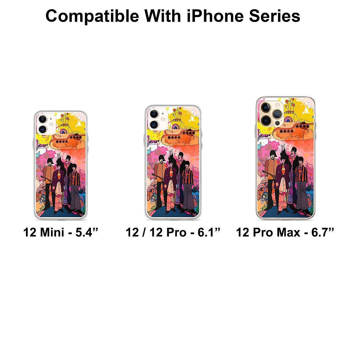 Phone Case Yellow Submarine Colors Compatible with iPhone 14 13 12 11 13 14 Pro Max X Xr Xs 8 7 6 6s Plus Mini SE for Samsung S21 S22 S23 Ultra Tested Absorption Charm