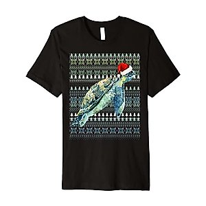Ugly Christmas Santa Costume Christmas Turtle Lovers Premium T-Shirt