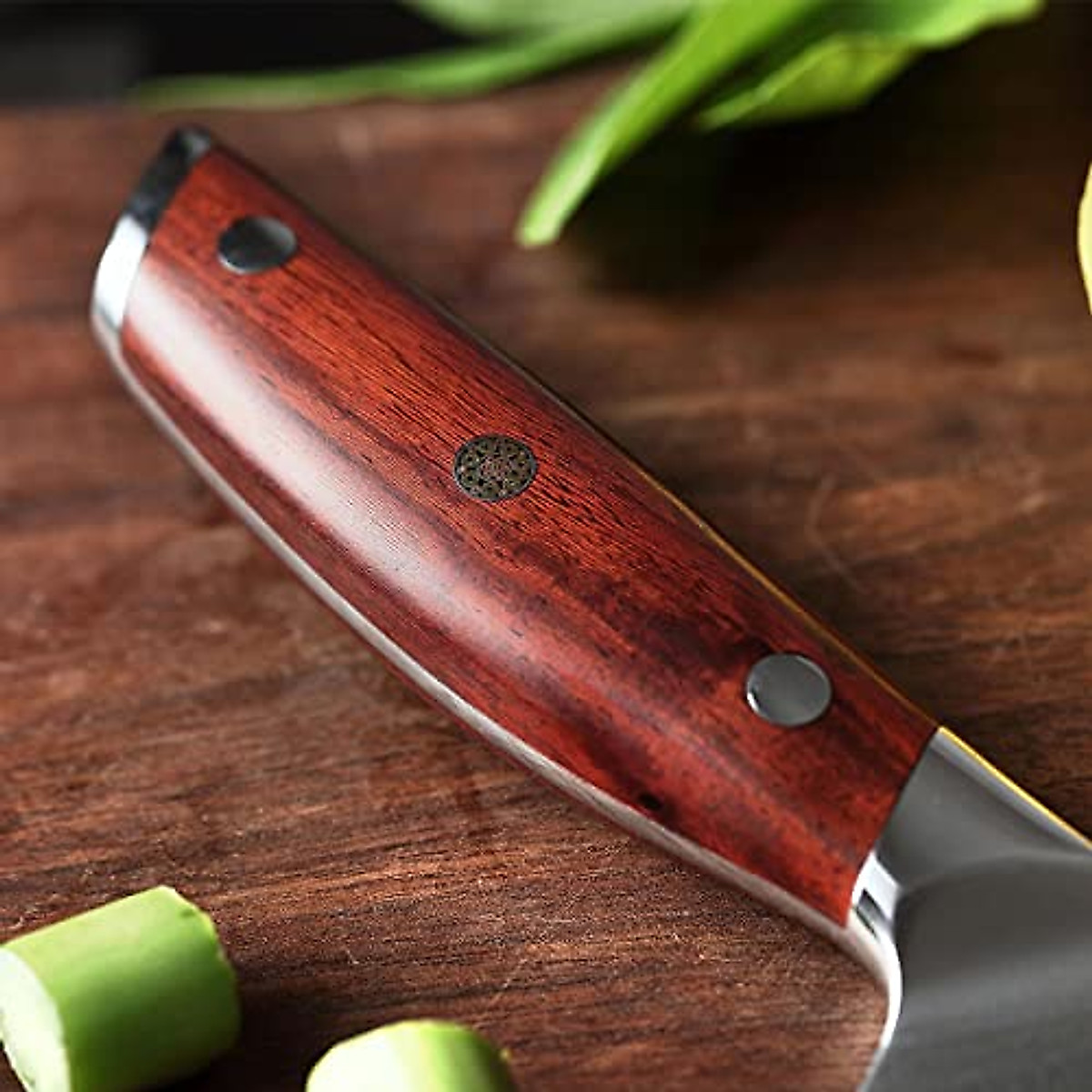 YARENH Bird's Beak Paring Knife - 67-Layer Damascus Steel - Super Sharp Blade for Peeling Fruit - African Sandalwood Handle