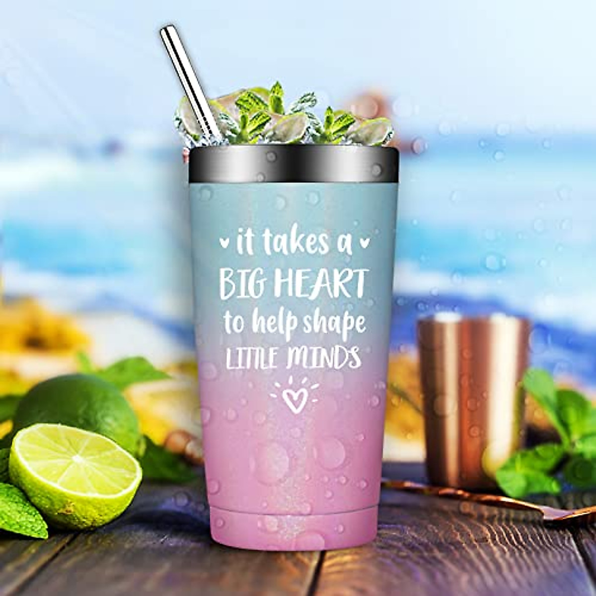 BIRGILT Teacher Appreciation Gifts - Thank You Gifts for Teacher from Student - Teacher Gifts for Women - Funny End of the Year Birthday Christmas Gifts for Teachers - 20oz Coffee Teacher Tumbler