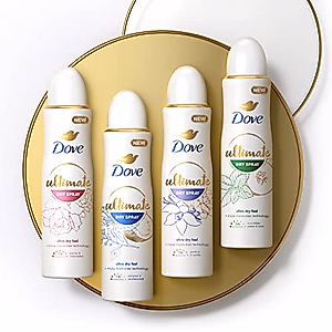 Dove Ultimate Dry Spray Antiperspirant Coconut And Sandalwood 2 Count For 72-Hour Sweat And Odor Protection With Triple Moisturizer Technology 3.8oz