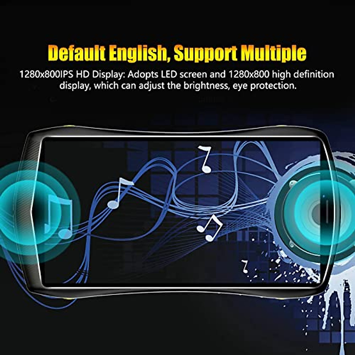 Vikye 7 Kids Tablet, 7 Display, 2G RAM 32G ROM 5G WiFi Dual Band LED Display Kids Tablet, Sports Car Shape Tablet PC Compatible with Android 10 (US Plug)