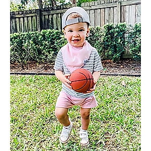 Diaper Squad 100% Organic Cotton Pastel 10-Pack Baby Drool Bandana Bibs Solid Colors for Boys and Girls