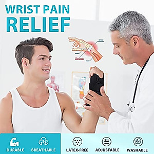 KD Carpal Tunnel Wrist Brace Night Support, Wrist Splint Hand Brace for Carpal Tunnel Syndrome Pain Relief, Arthritis, Tendonitis, Sprain Treatment