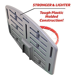 GoSports Wall Mounted Basketball Hoop - Indoor & Outdoor Hoop with Mounting Hardware, Includes 2 Basketballs and Ball Pump