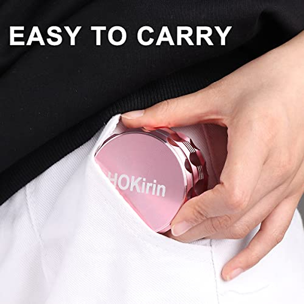HOKirin 2.5" Pink Grinder Large Grinder for Spice